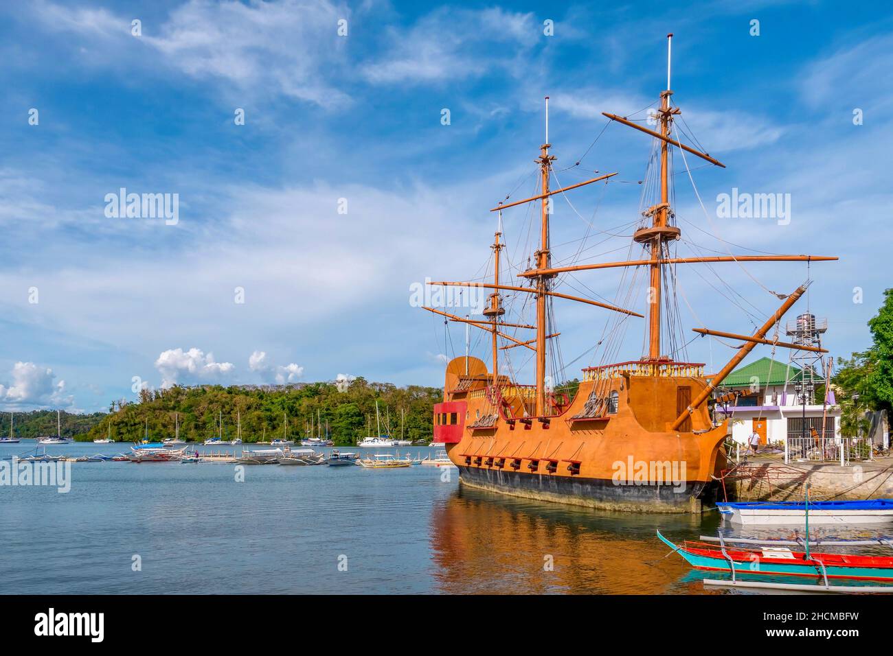 Replica of a traditional Spanish galleon, locally made and located on ...