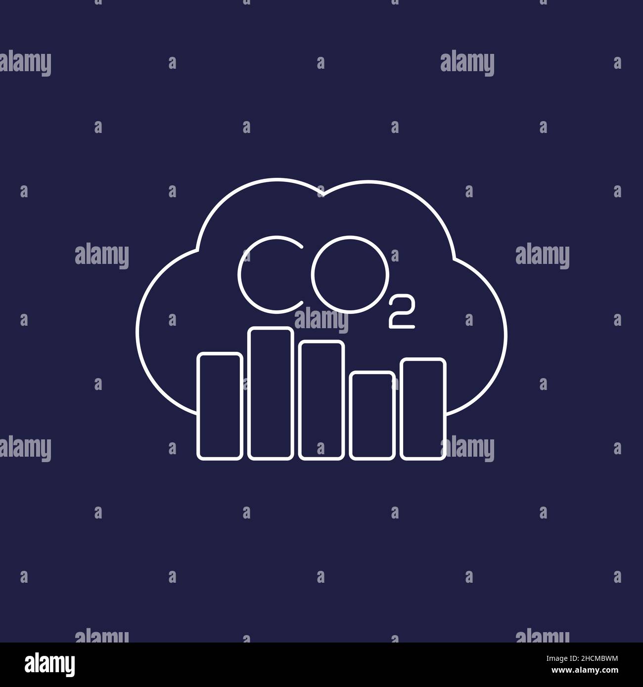 Carbon Emissions Levels Line Icon For Web Stock Vector Image And Art Alamy
