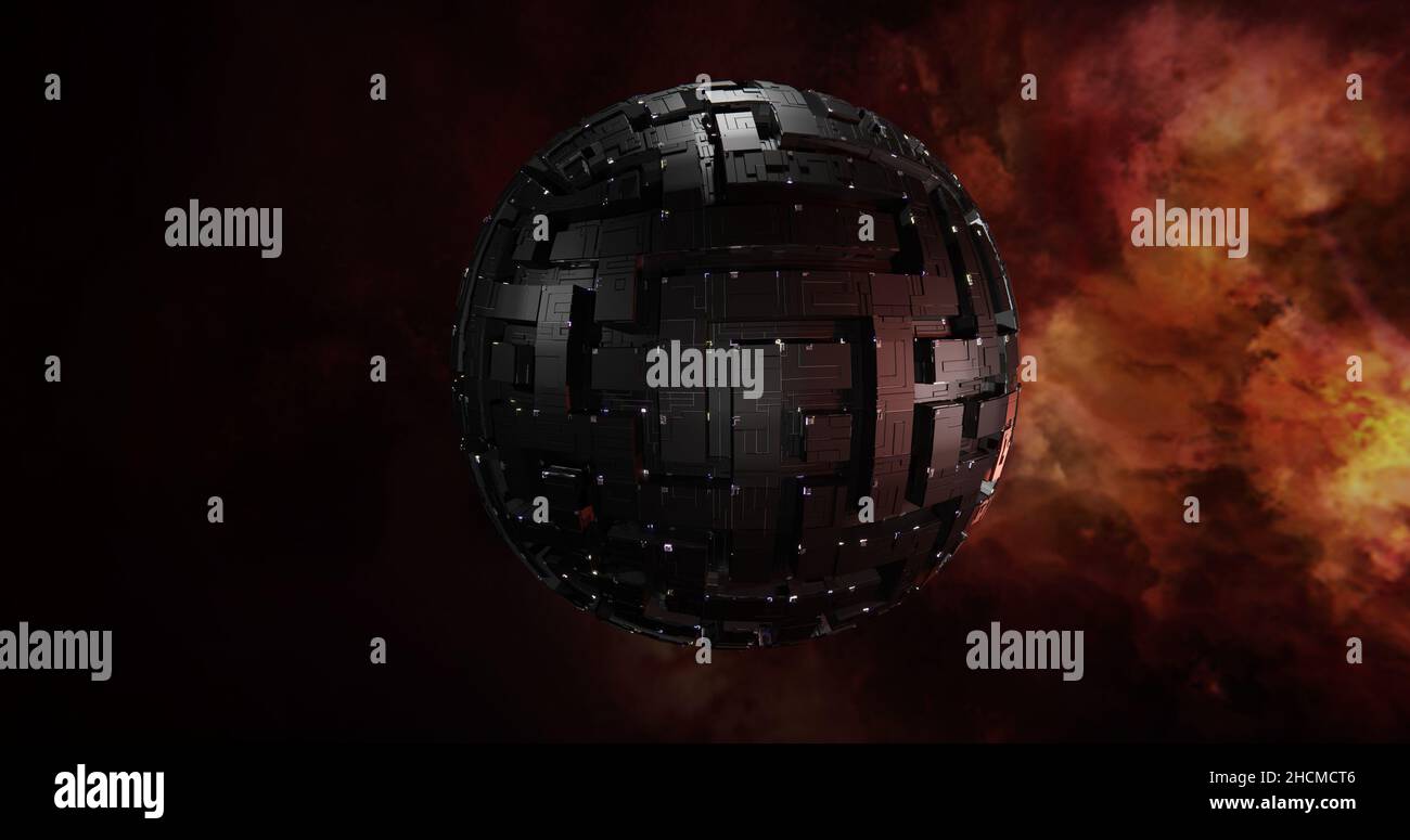 Alien satellite in space 3D render High quality Stock Photo - Alamy