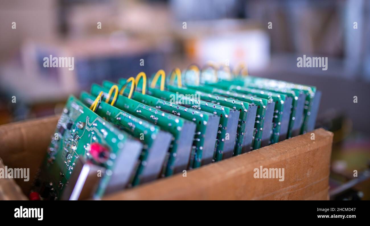 Set of chips on microcircuit board for contemporary TFT displays in ...
