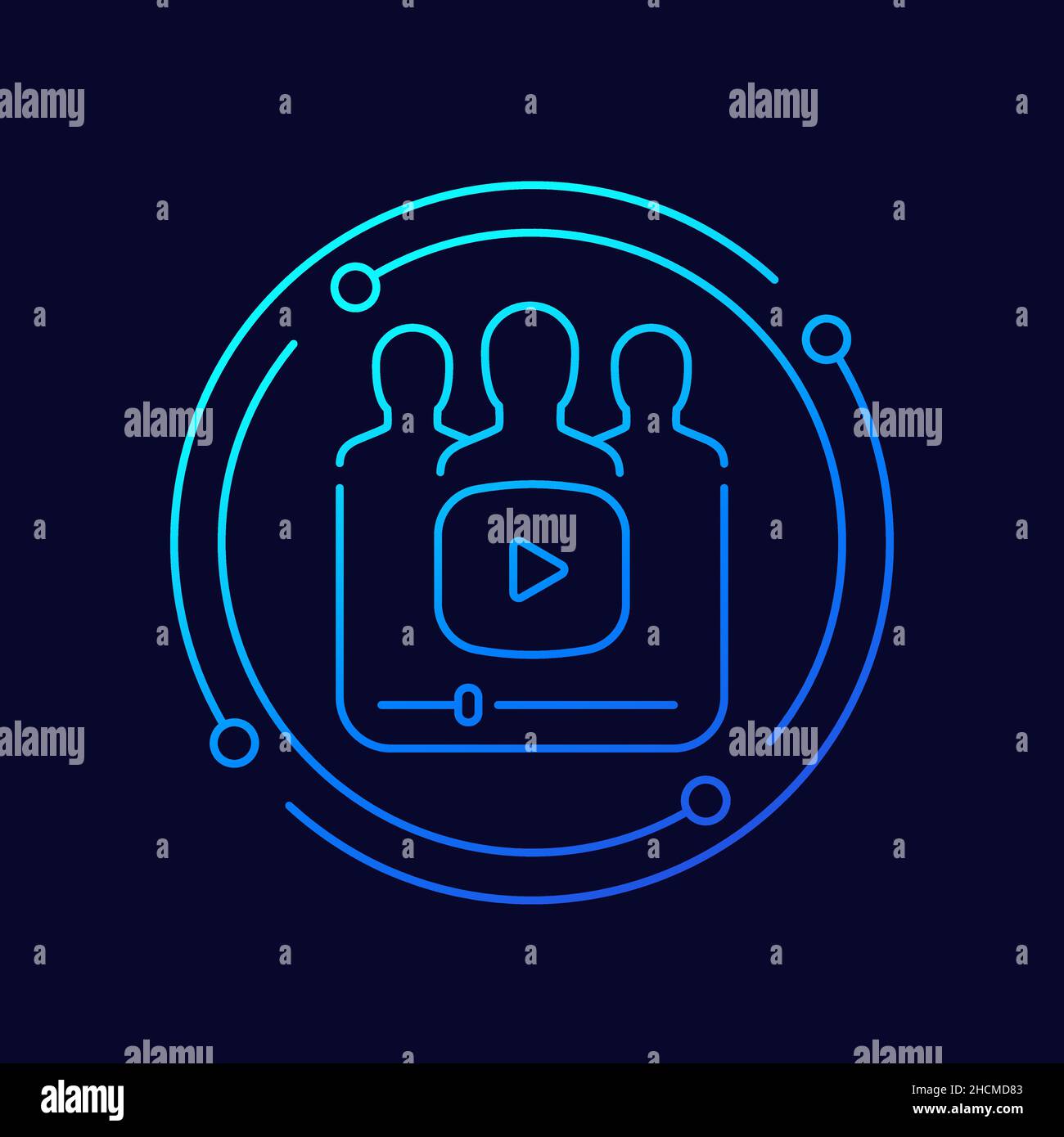 video marketing line vector icon for web Stock Vector Image & Art - Alamy