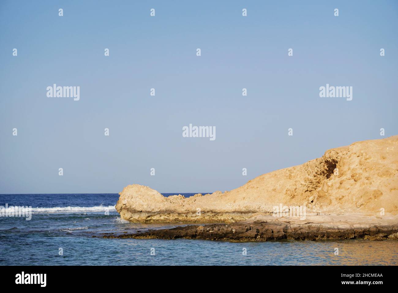 Beautiful landscape of sea, ocean and sandy mountains in Africa ...