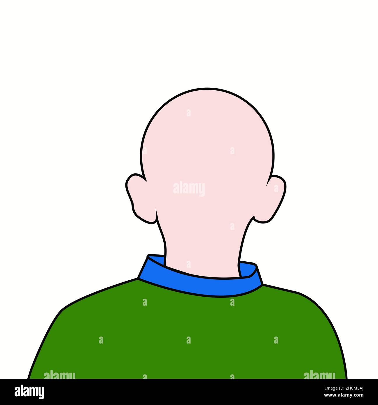 a simple illustration of a bald head Stock Photo - Alamy