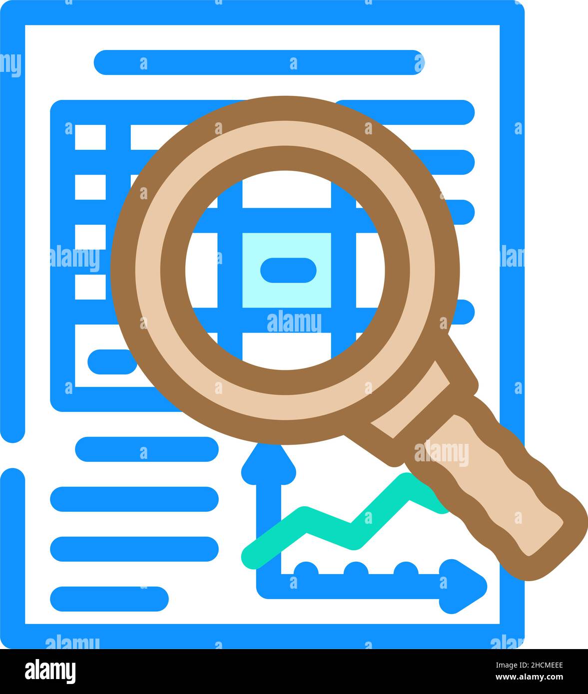 research financial document color icon vector illustration Stock Vector ...