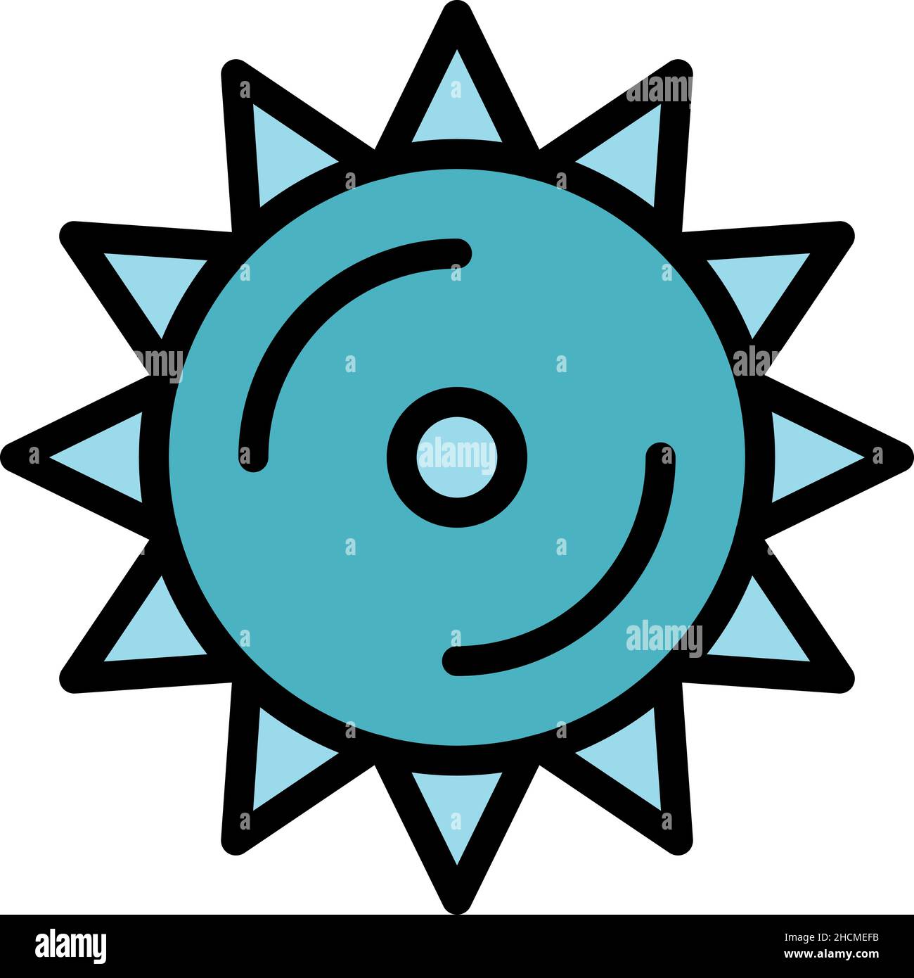 Bicycle repair star icon. Outline bicycle repair star vector icon color ...