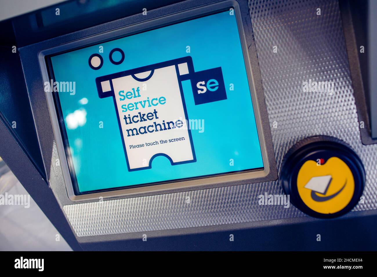 Southeastern railways self service ticket machines at a railway station ...