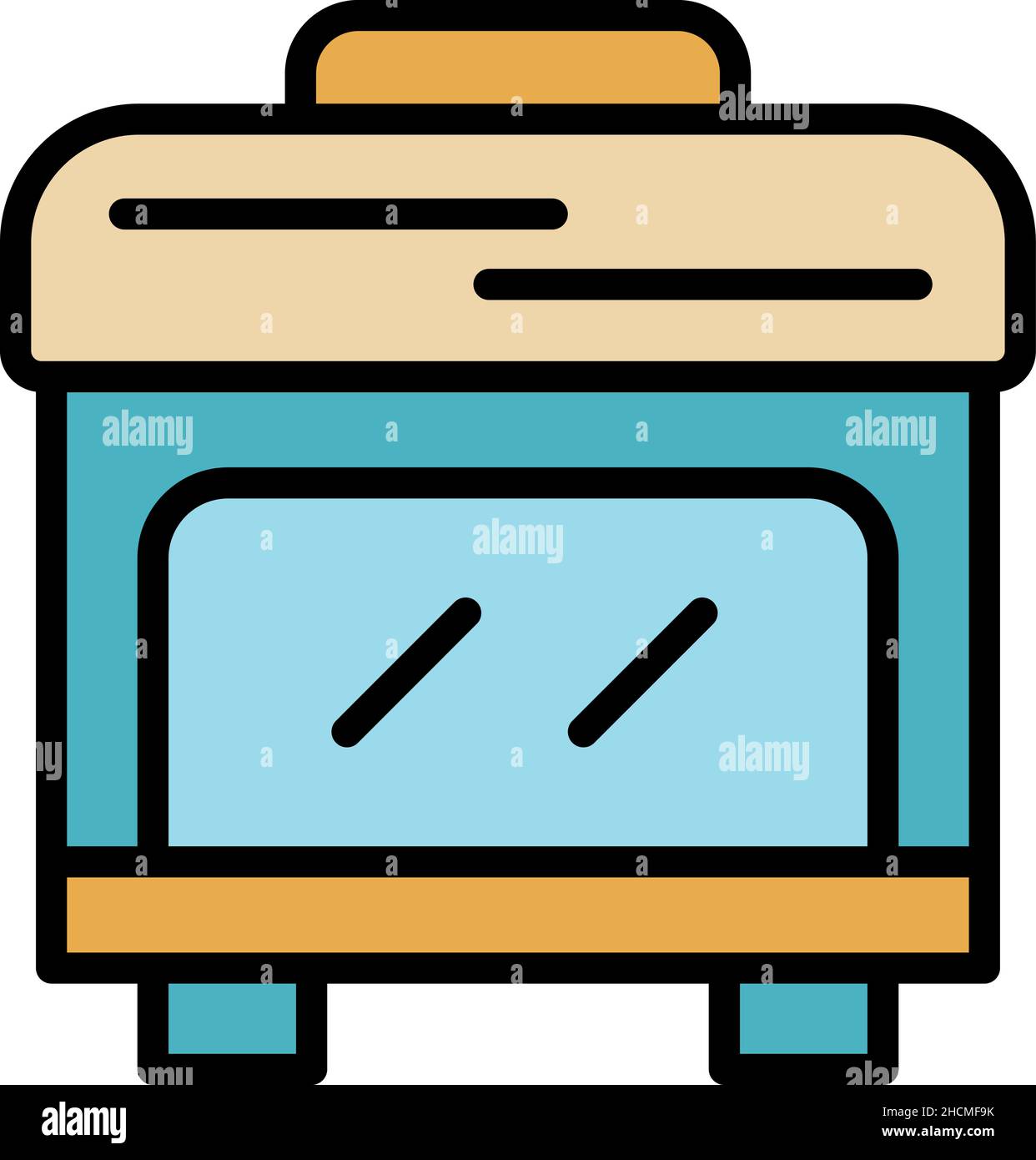 Smoker icon. Outline smoker vector icon color flat isolated Stock ...