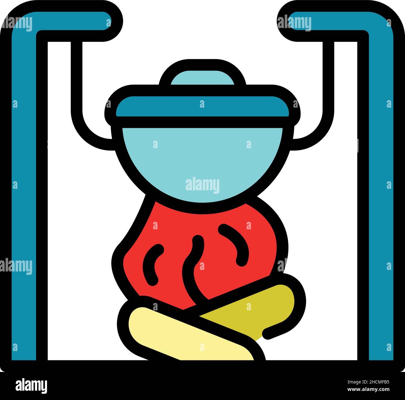 Fire camping icon. Outline fire camping vector icon color flat isolated ...