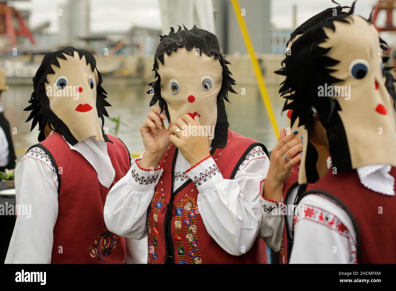 Braila, Romania - August 26, 2021: Women dressed in Romanian ...