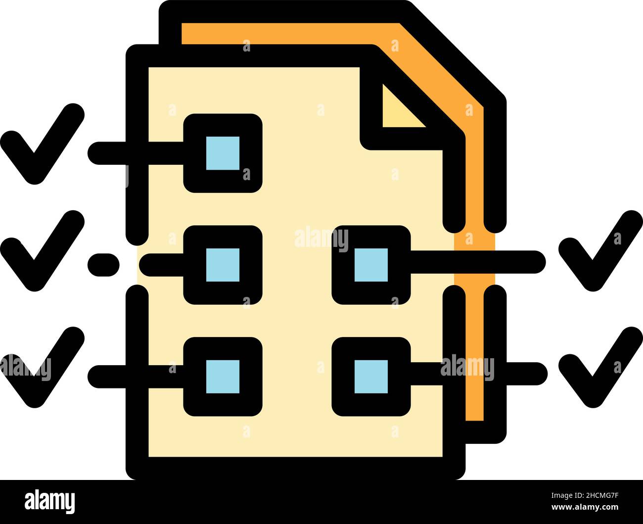 Assignment checklist icon. Outline assignment checklist vector icon ...