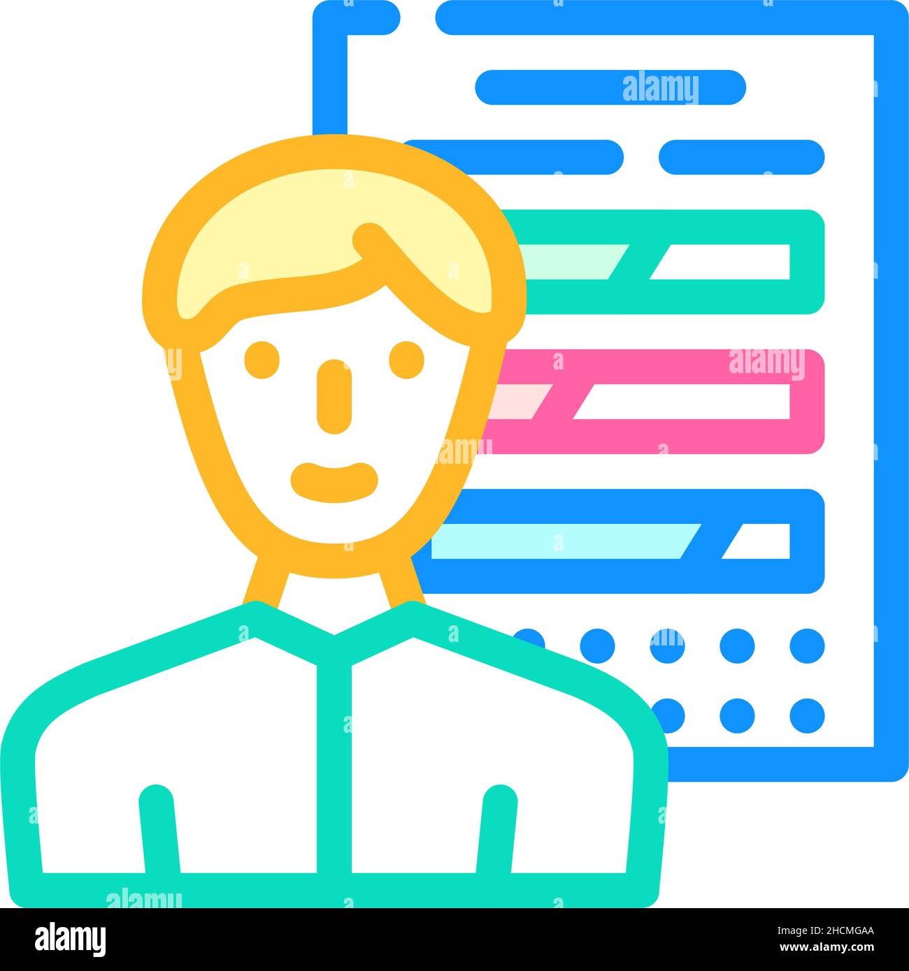 skill employee color icon vector illustration Stock Vector Image & Art ...