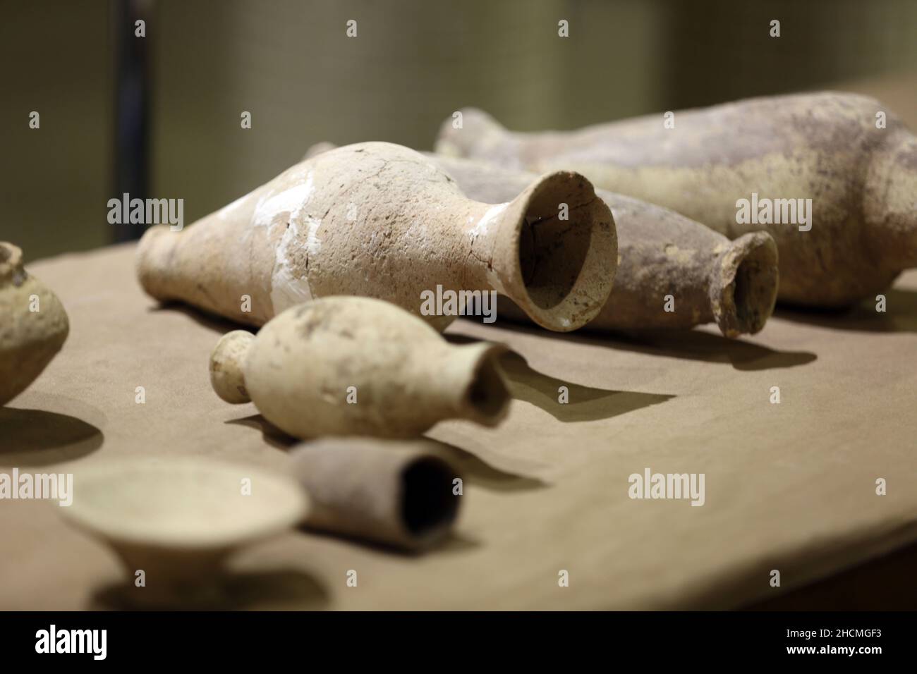Baghdad, Iraq. 30th Dec, 2021. Antiques are displayed during an ...