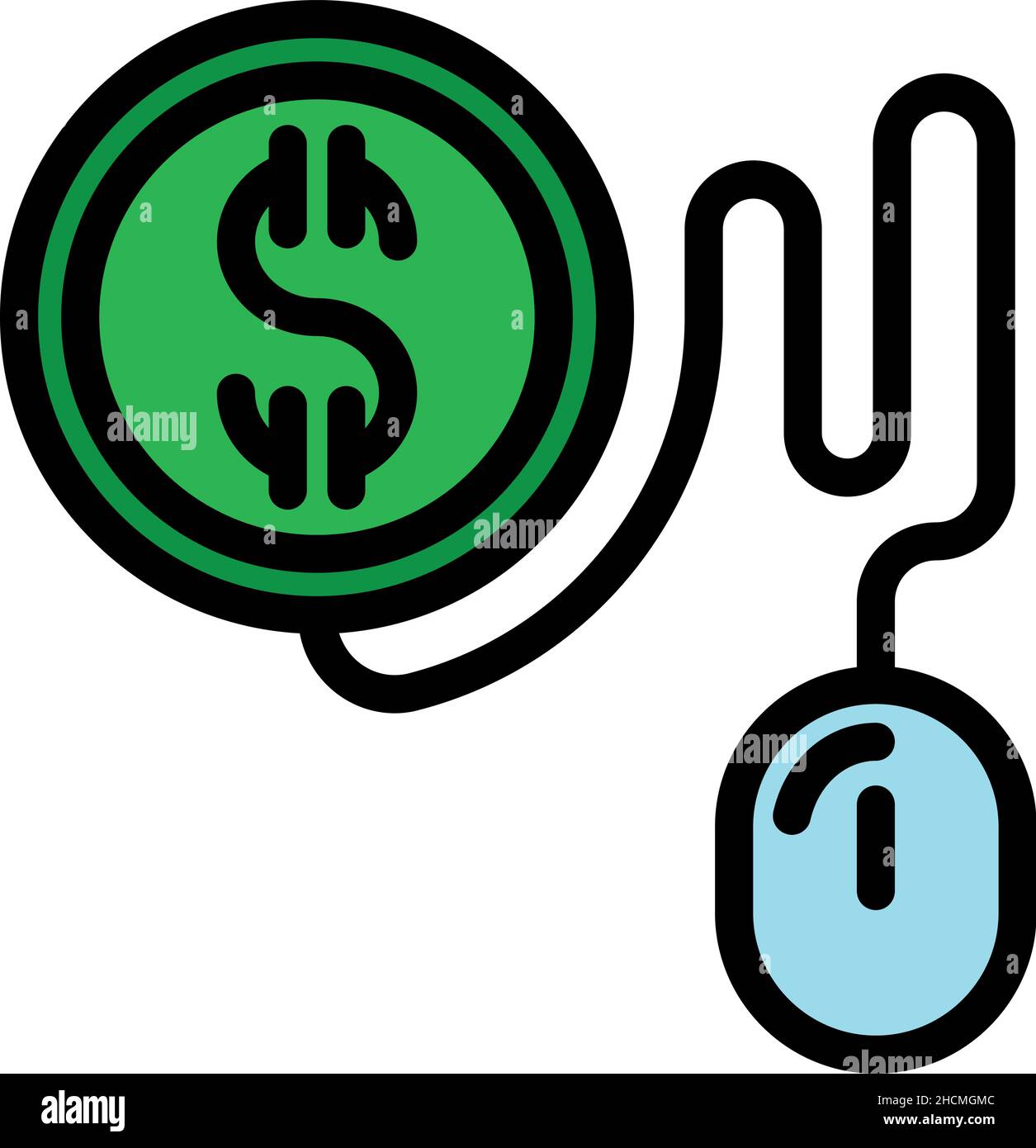 Money monetization icon. Outline money monetization vector icon color ...