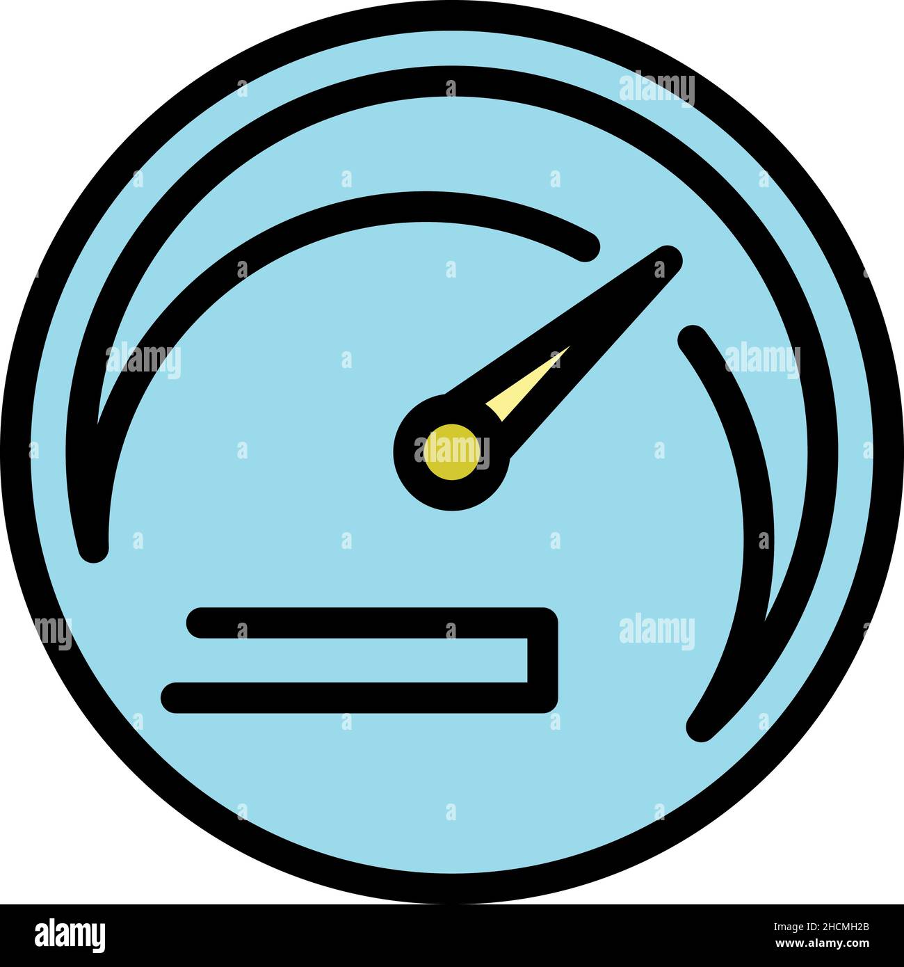 Speed test icon. Outline speed test vector icon color flat isolated ...