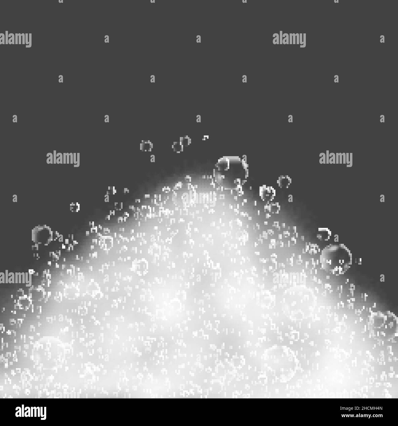 Bath foam shampoo bubbles isolated on transparent background. White ...