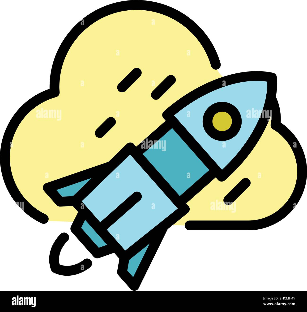 Fast internet speed icon. Outline fast internet speed vector icon color ...