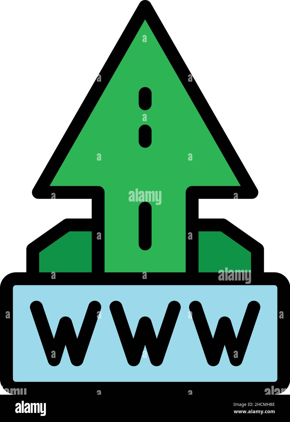 Loading page icon. Outline loading page vector icon color flat isolated ...