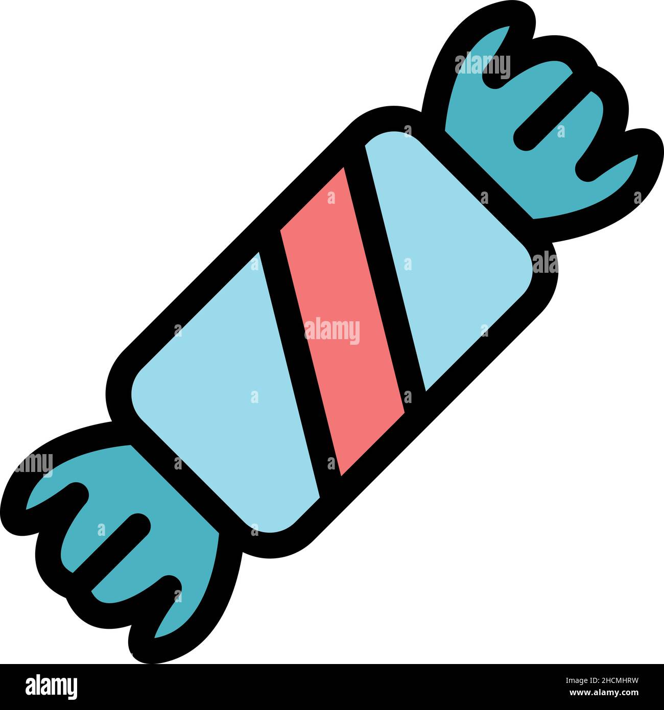 Sweet candy icon. Outline sweet candy vector icon color flat isolated ...