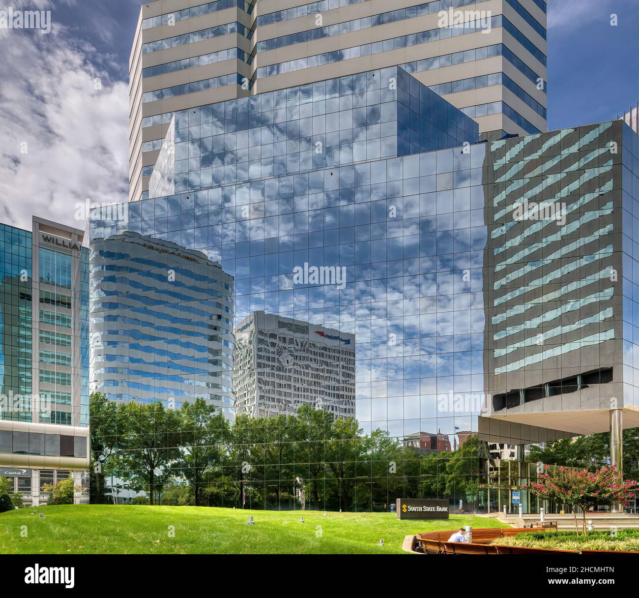 One James Center reflects Two James Center and Bank of America Center ...