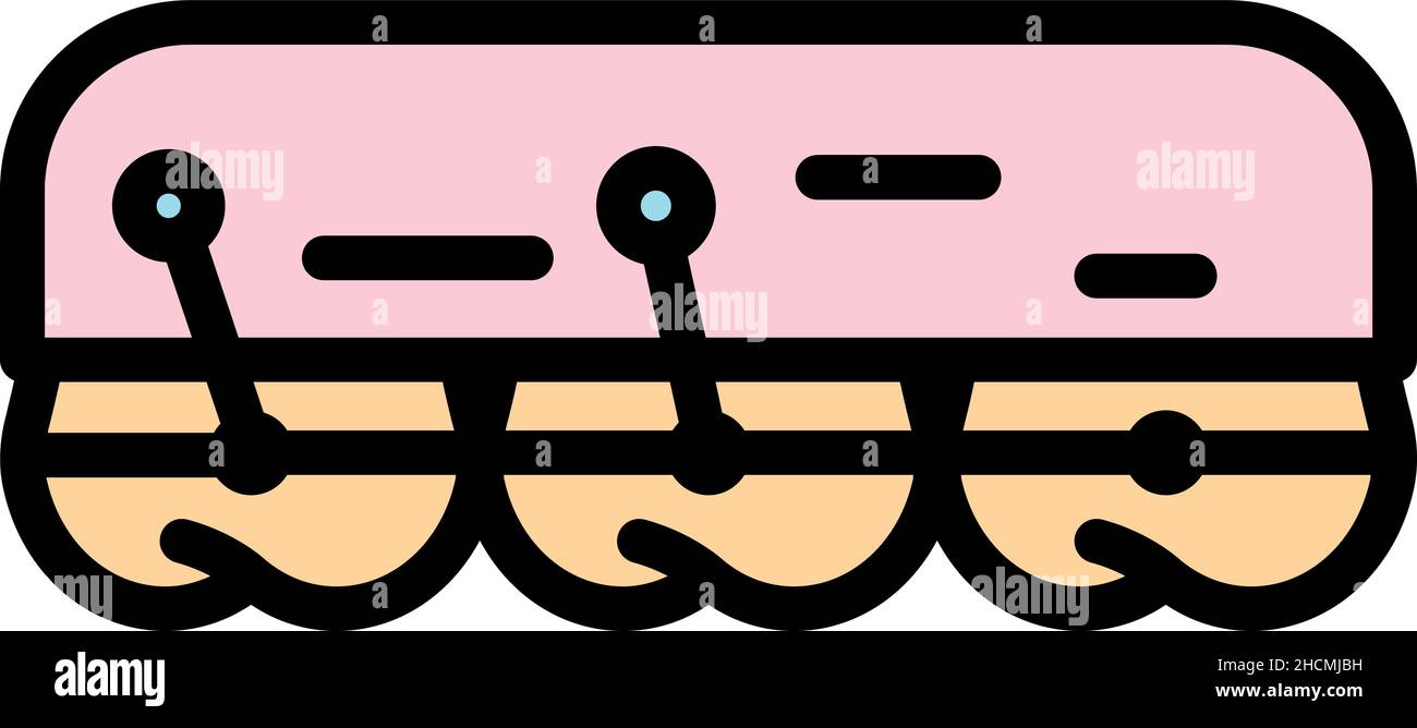 Tooth braces process icon. Outline tooth braces process vector icon ...