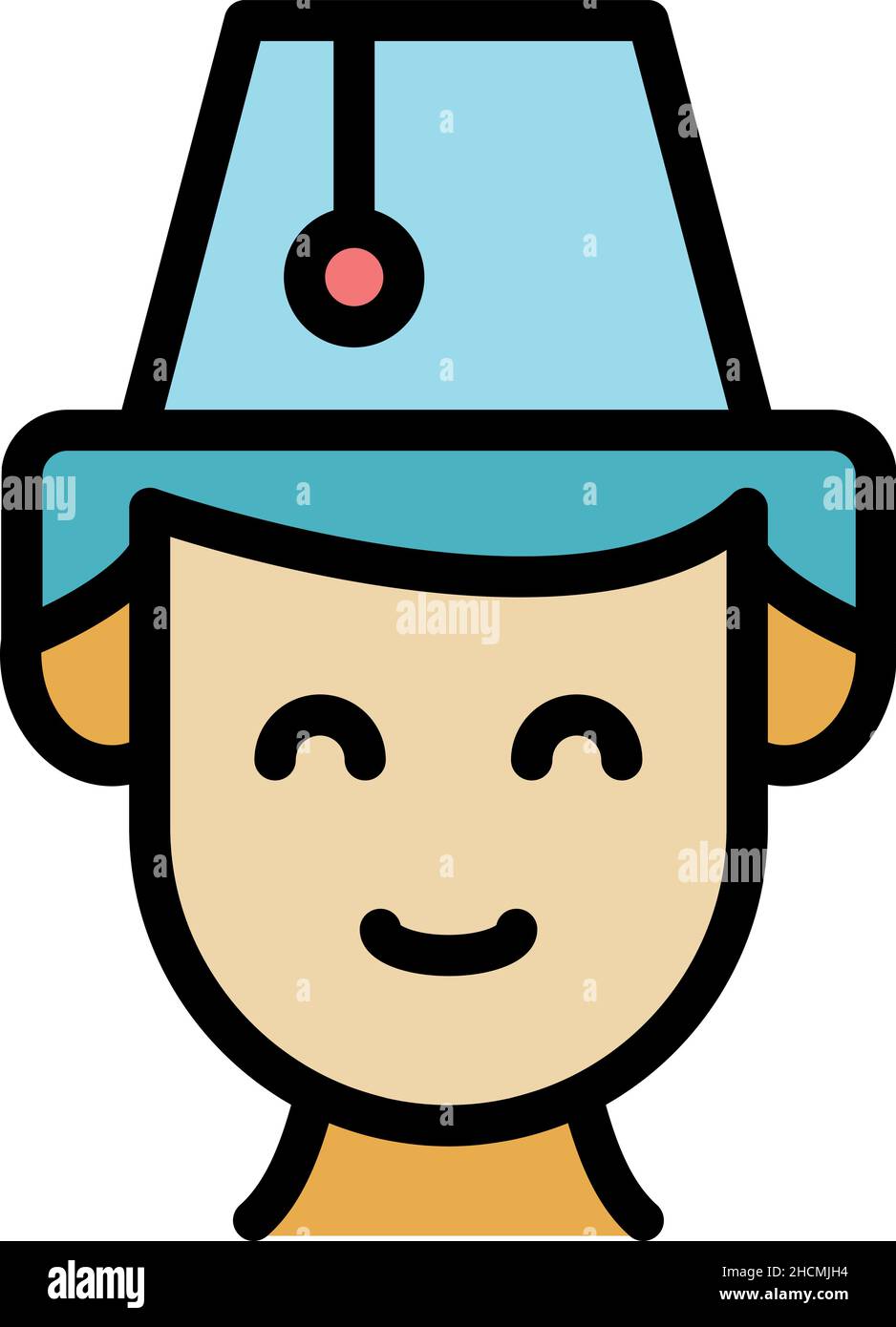 Turkish man icon. Outline turkish man vector icon color flat isolated ...