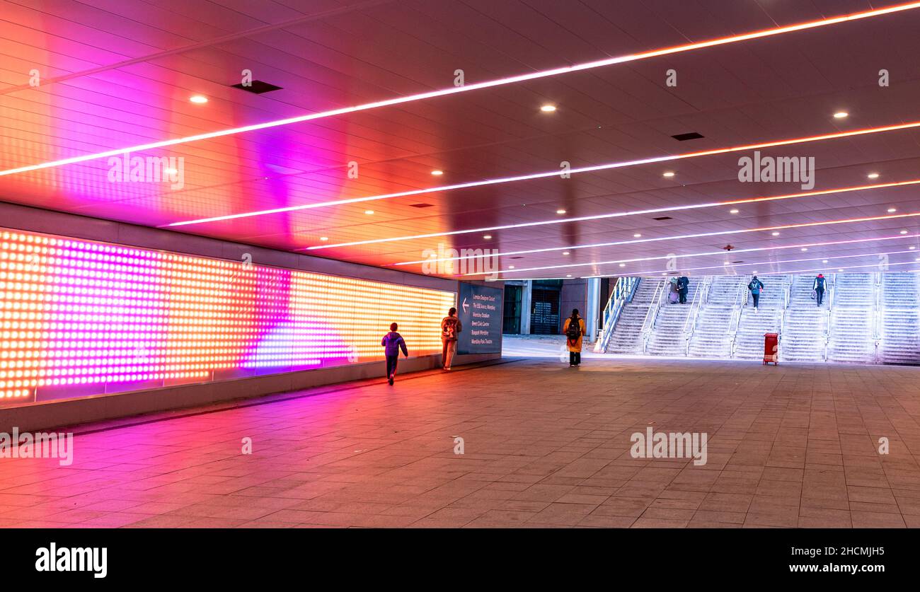 Bobby Moore Bridge At Night Wembley Park London UK Stock Photo - Alamy