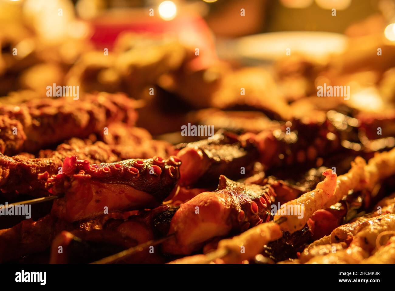 Zanzibari night street food market in Forodhani Gardens. Stone Town ...