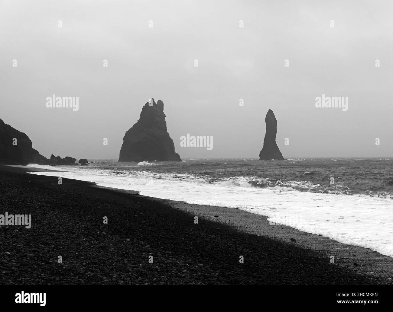 Iceland, Reynisfjara, Basalt Rocks, Black Sand Beach Stock Photo - Alamy
