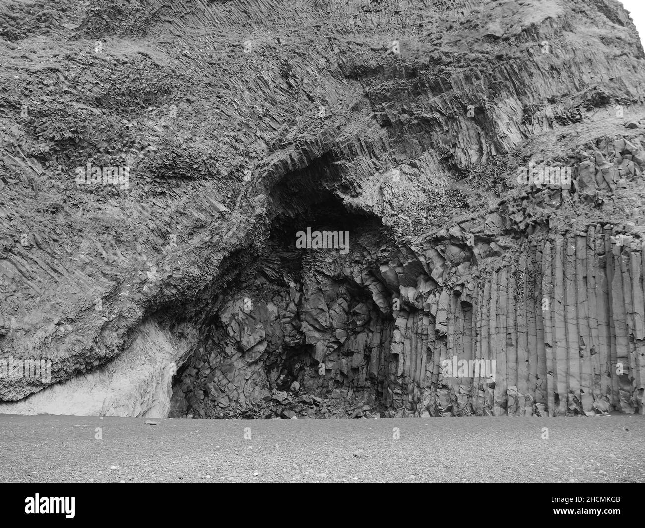 Iceland, Reynisdrangar Basalt Columns, Black Sand Beach Stock Photo - Alamy
