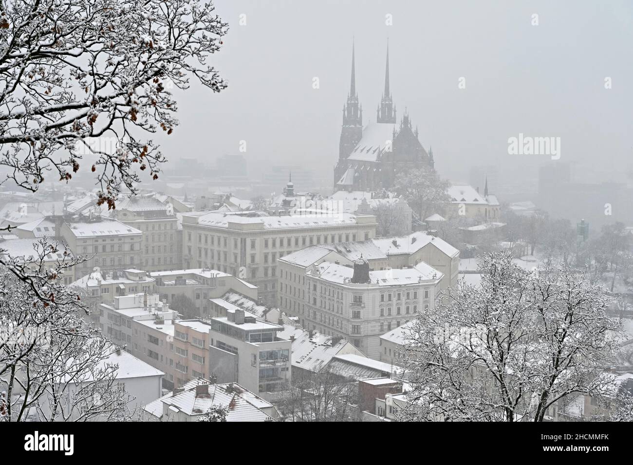 Brno city in the Czech Republic. Europe.Petrov - Cathedral of Saints ...