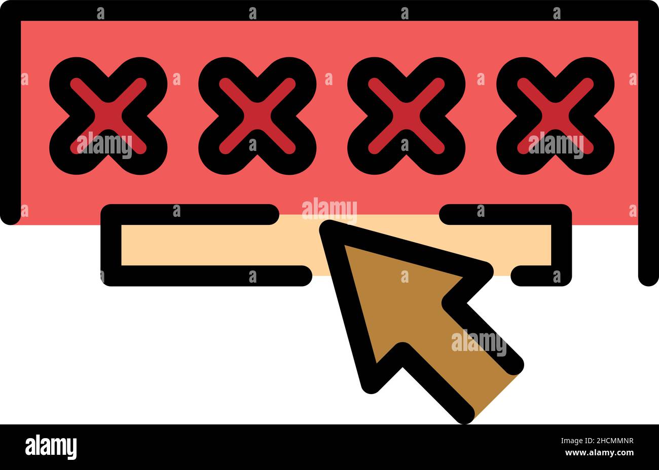 Change password icon. Outline change password vector icon color flat ...