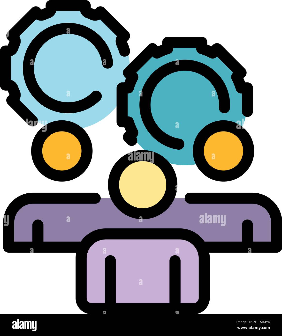 Operational meeting icon. Outline operational meeting vector icon color ...