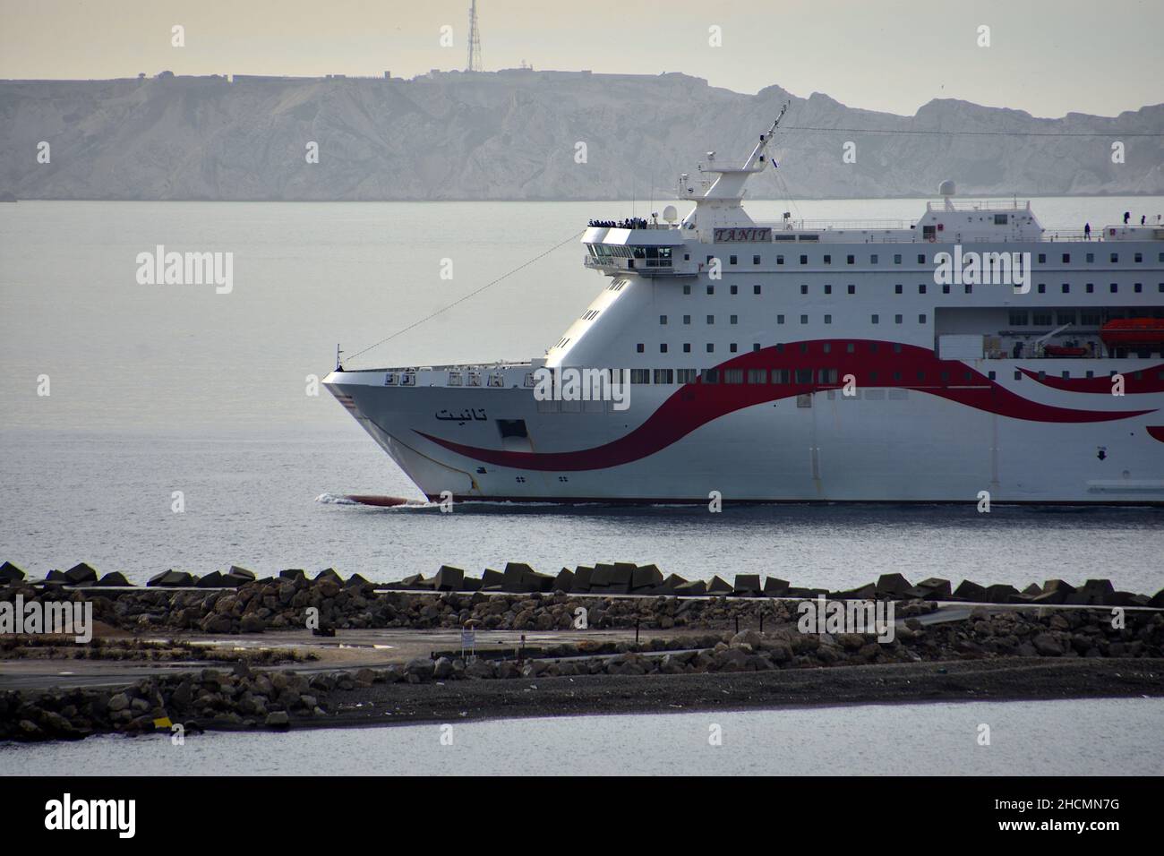 General view of the Tunisia ferries in Marseille.The Tunisia ferries ...