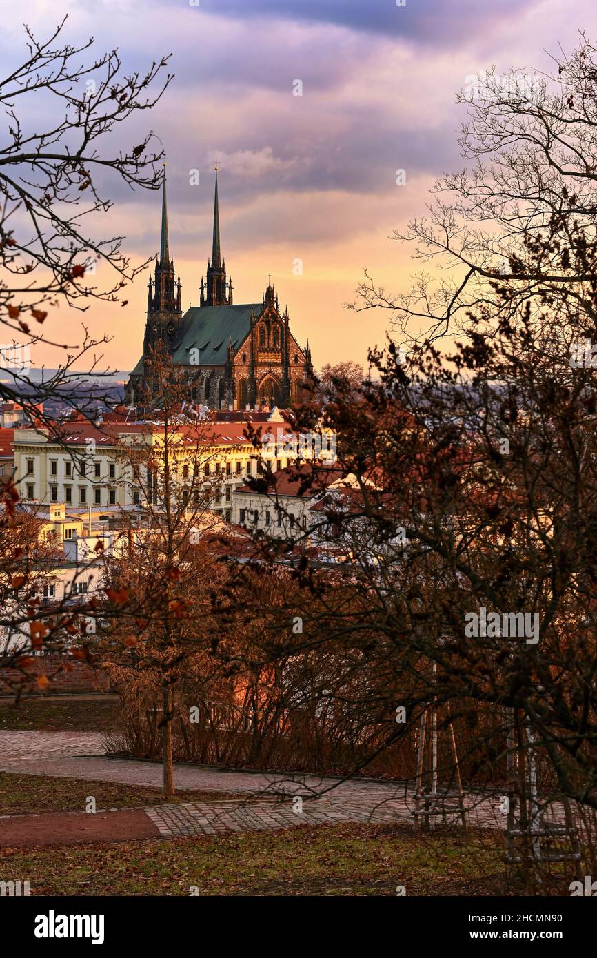 Brno city in the Czech Republic. Europe.Petrov - Cathedral of Saints ...