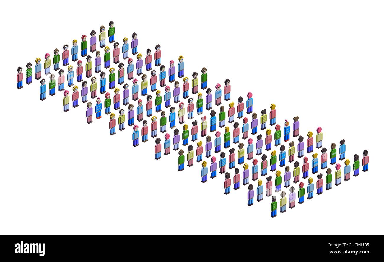 66 Isometric People Front and Back View Stock Photo - Alamy