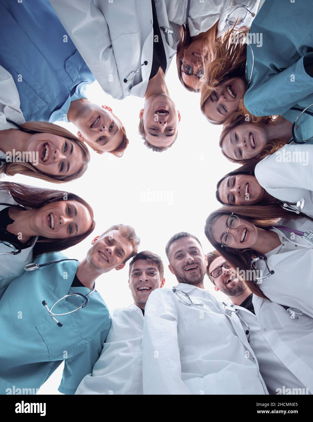 group of successful doctors standing in a circle Stock Photo - Alamy