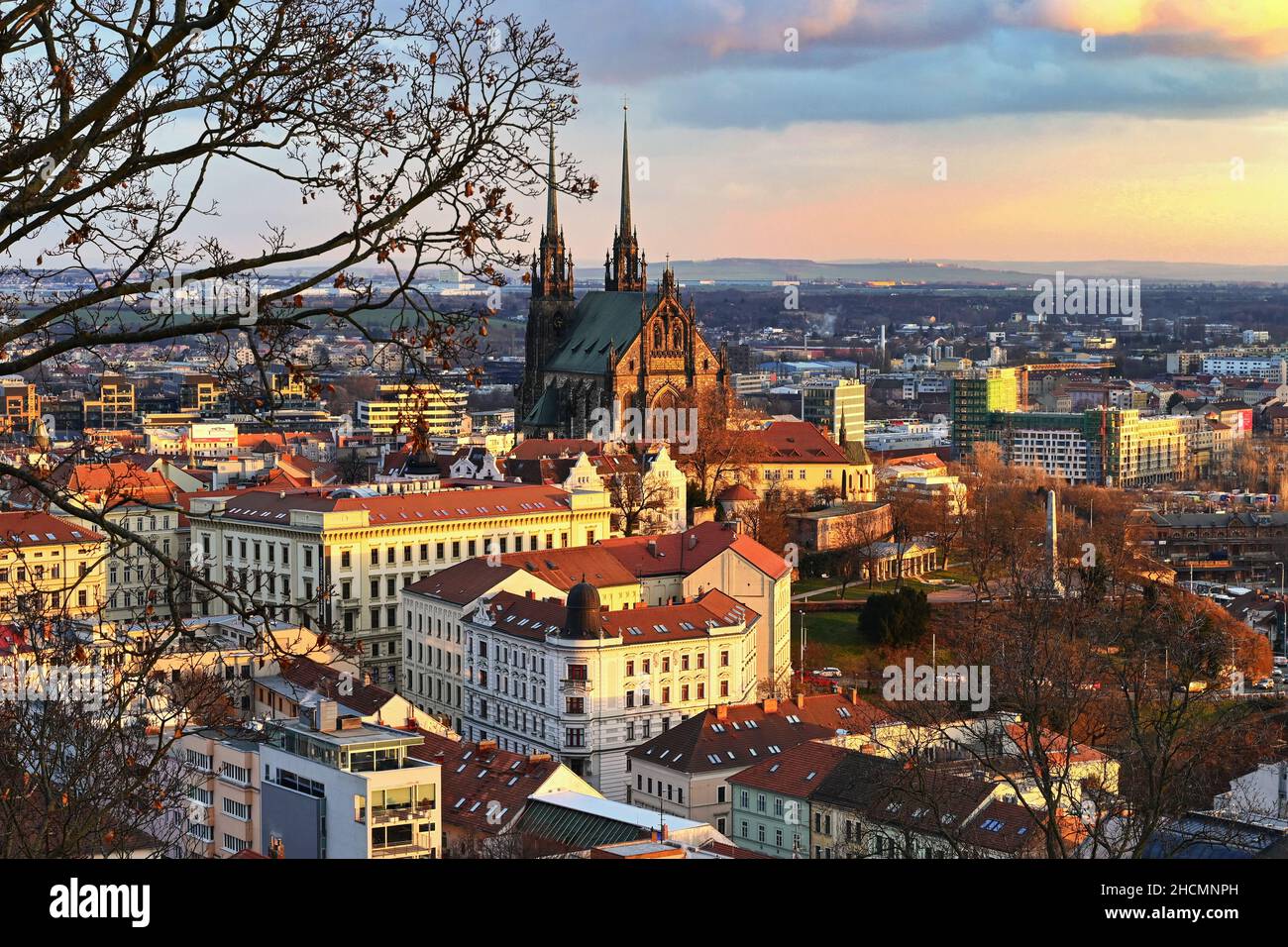 Brno city in the Czech Republic. Europe.Petrov - Cathedral of Saints ...