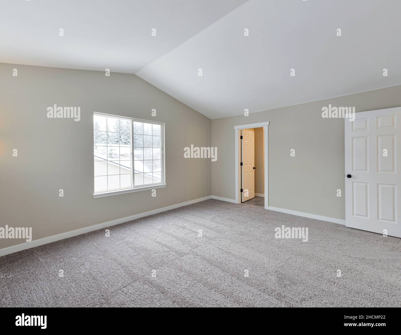 Modern residential empty bedroom interior Stock Photo - Alamy