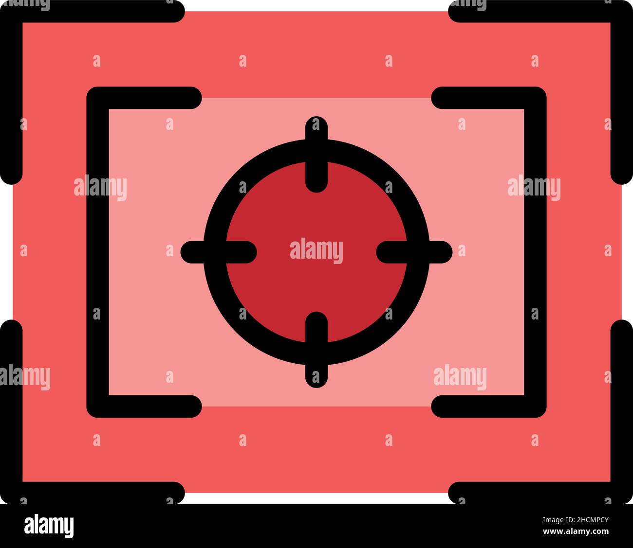 Center focus icon. Outline center focus vector icon color flat isolated ...