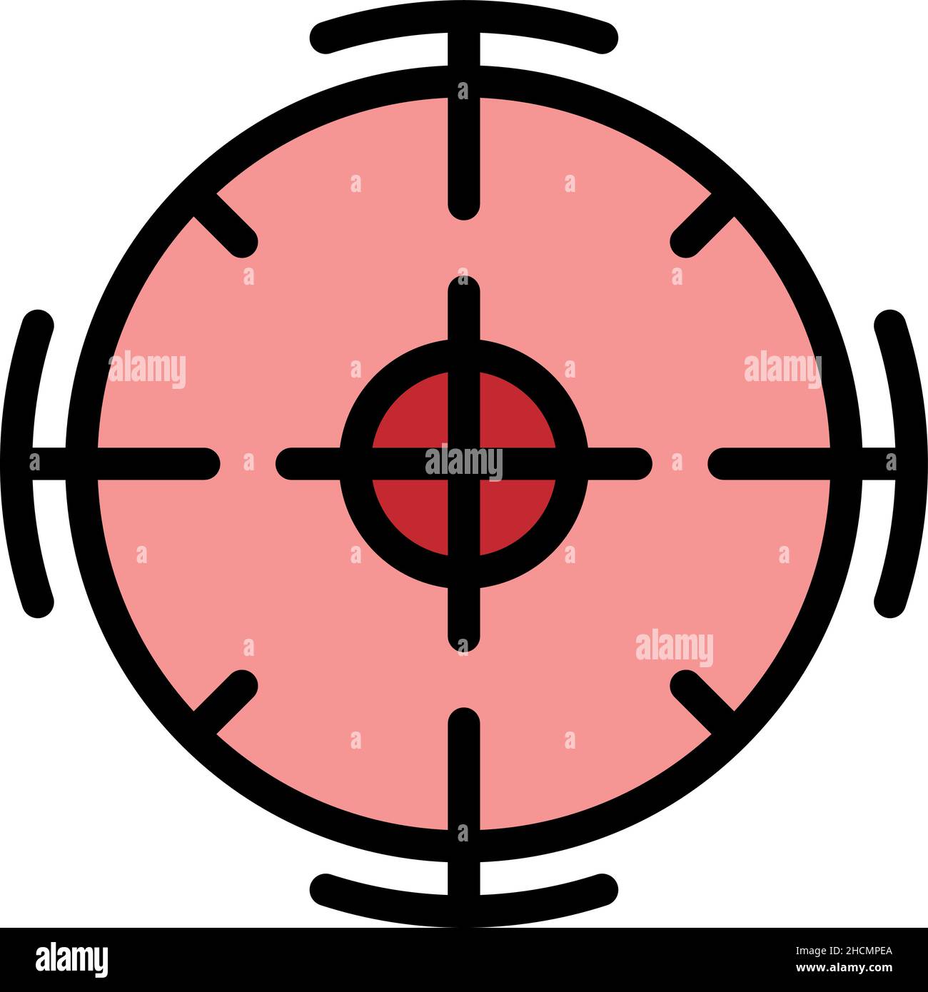 Focus point icon. Outline focus point vector icon color flat isolated ...