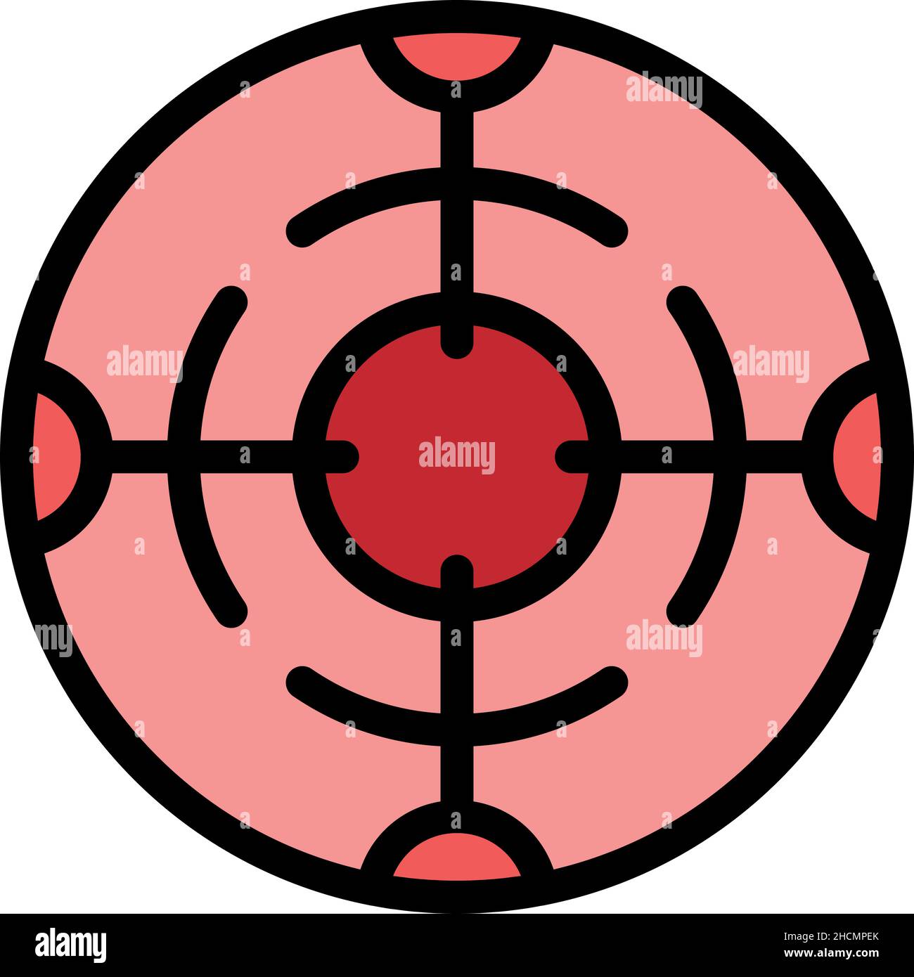 Auto focus icon. Outline auto focus vector icon color flat isolated ...