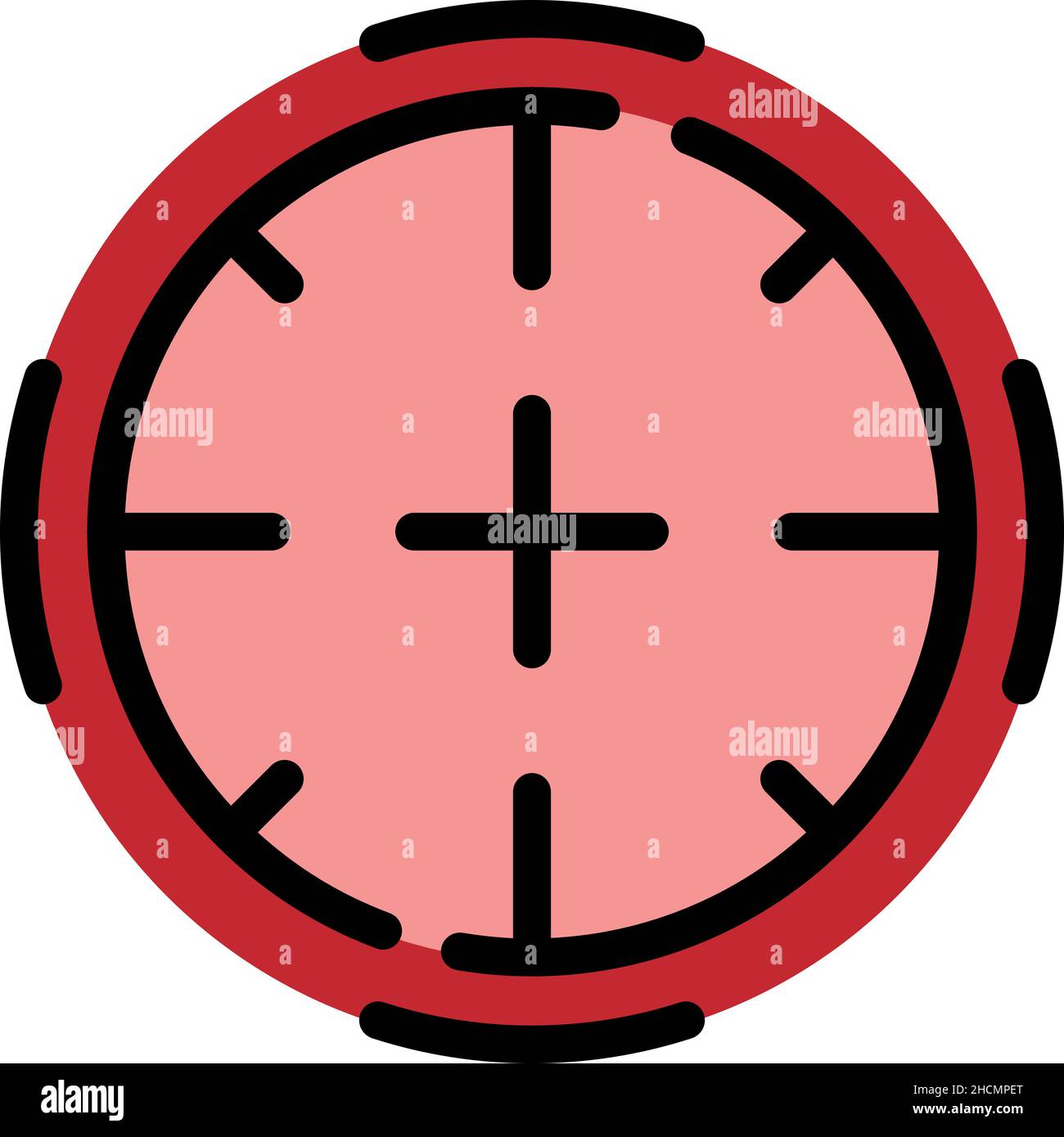 Target focus icon. Outline target focus vector icon color flat isolated ...