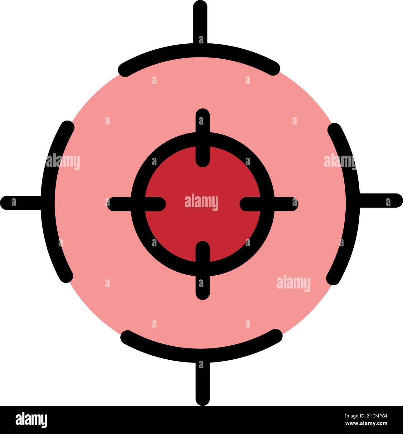 Focus mode icon. Outline focus mode vector icon color flat isolated ...