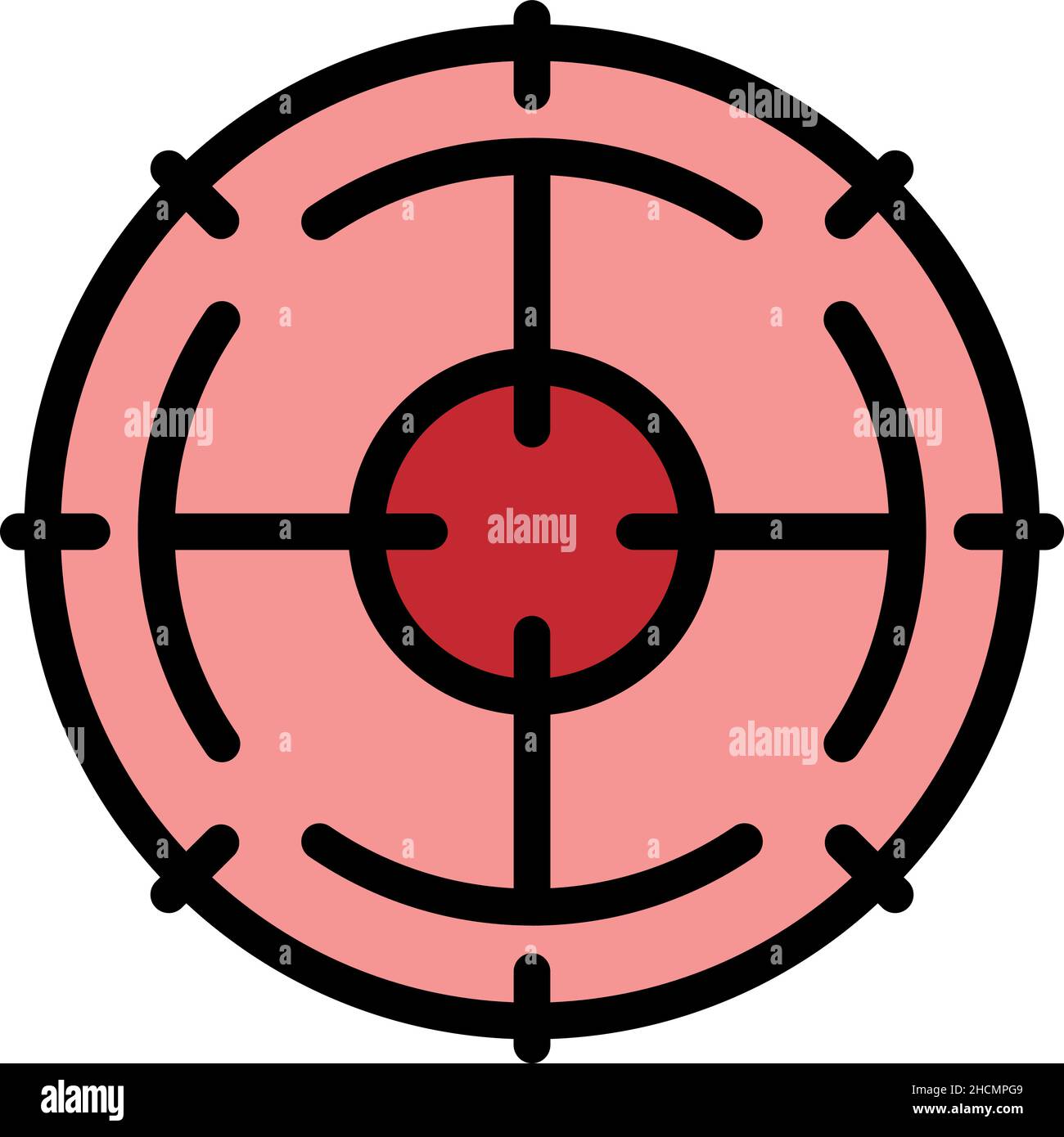 Screen focus icon. Outline screen focus vector icon color flat isolated ...