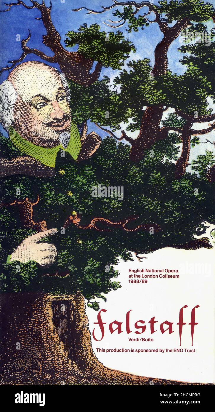 Opera programme cover. "Falstaff" by Giuseppi Verdi. English National ...