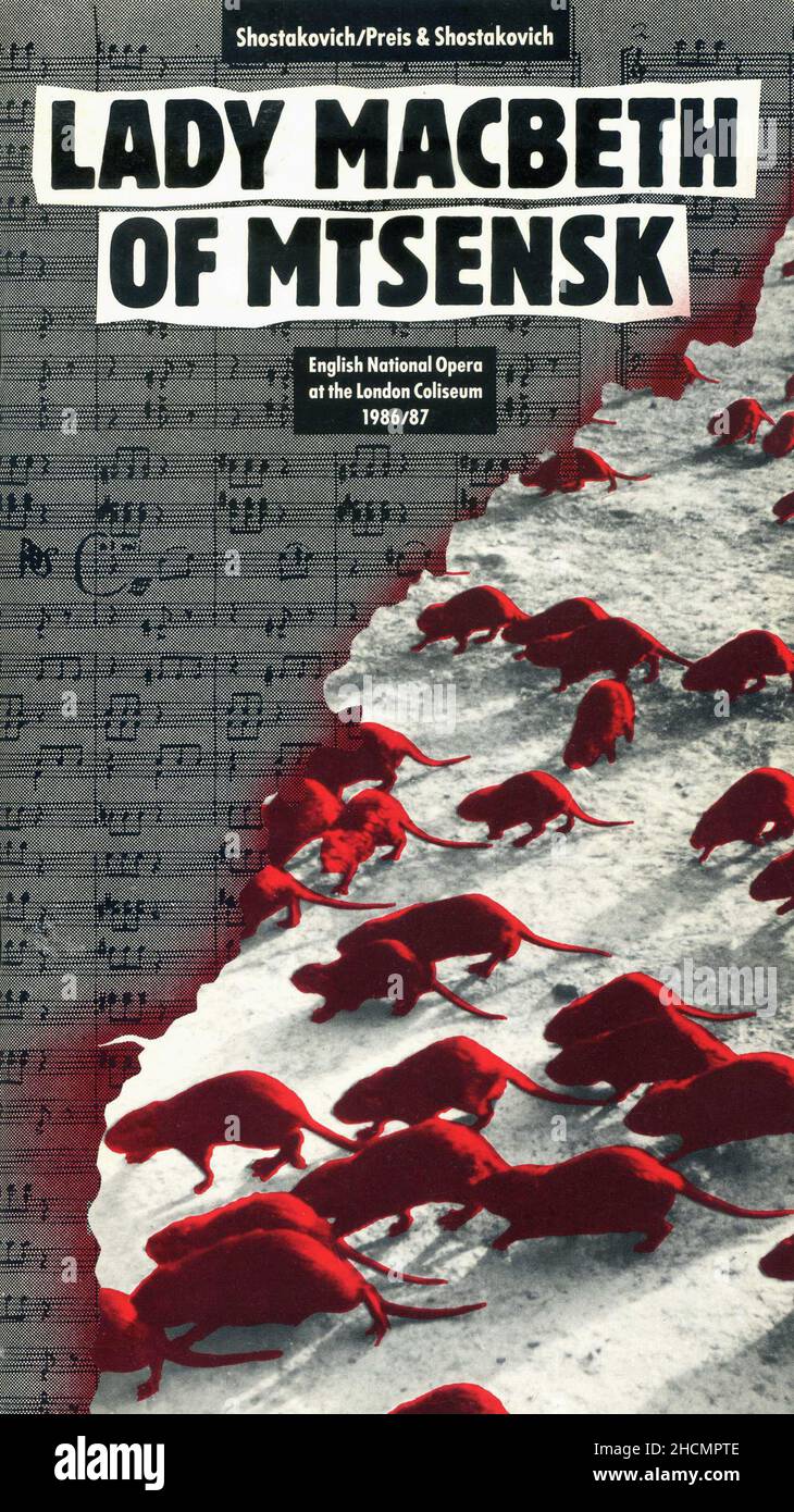 Opera programme cover. "Lady Macbeth of Mtsensk" by Shostakovich ...
