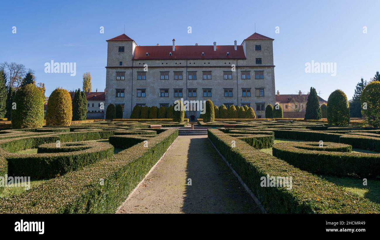 Bucovice Castle and its garden Stock Photo - Alamy