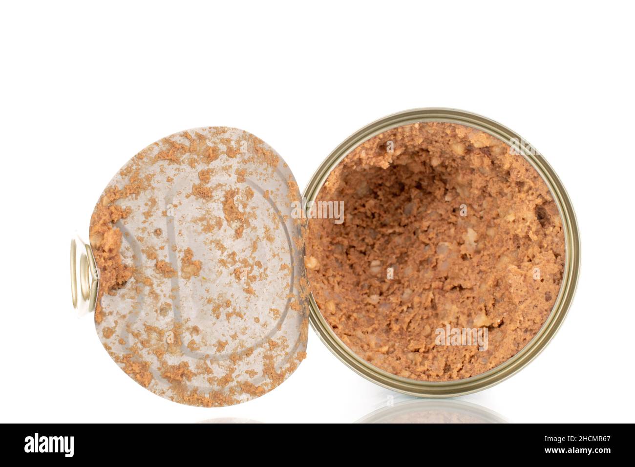 One canned meat for dogs, close-up, isolated on white Stock Photo - Alamy