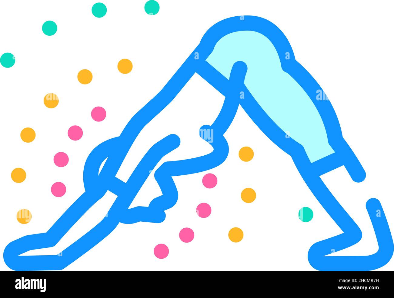 movement meditation color icon vector illustration Stock Vector Image ...