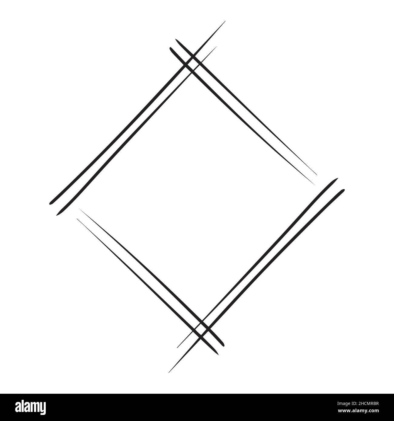 Hand drawn frames. Handdrawn square frame. Vector, illustration Stock ...